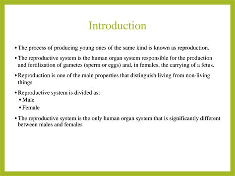 SOLUTION Reproductive System Studypool