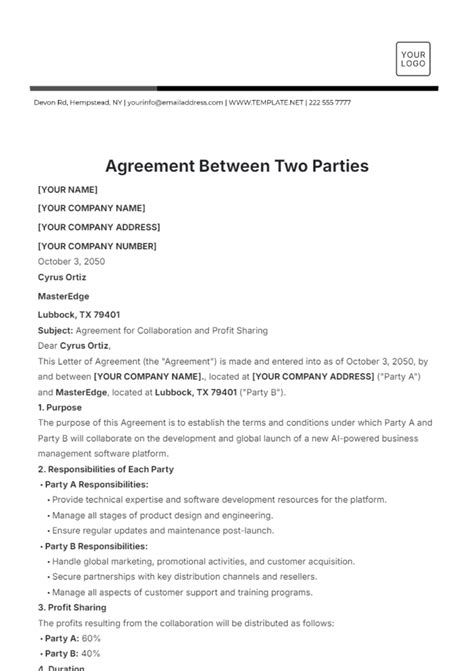 Agreement Letter Job Offer And Employment Contract