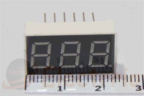 El0482 Display Led Rojo 3 DÍgitos 7 Segmentos