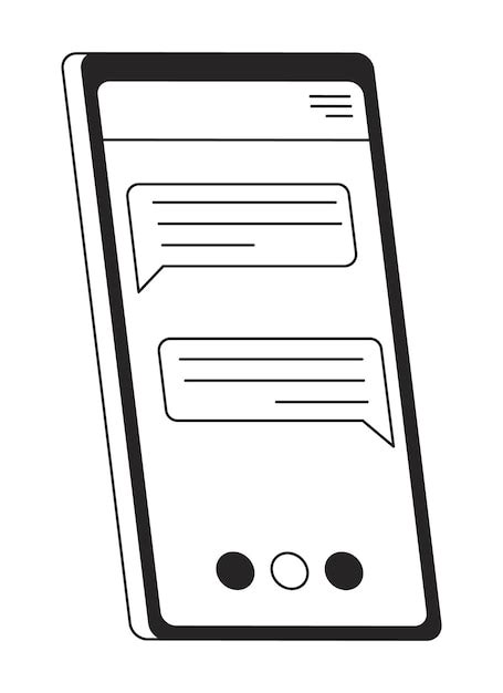 Premium Vector Tilted Mobile Phone With Conversation In Messenger