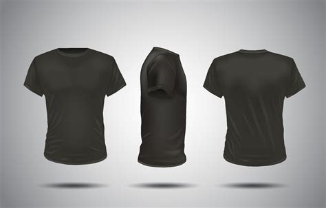 3d Black T Shirt Mock Up 23491590 Vector Art At Vecteezy