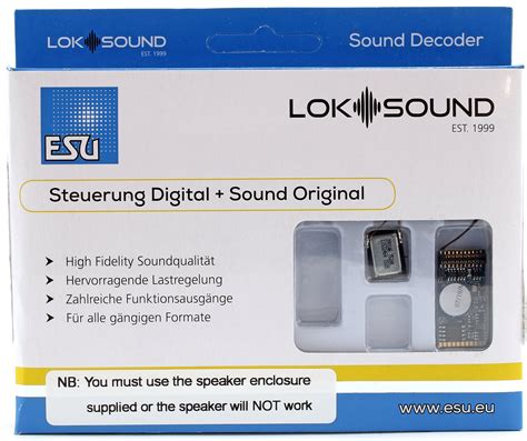 Esu Loksound S0395 21 V5 0 Br Mpv Windhoff Diesel Digital Rails