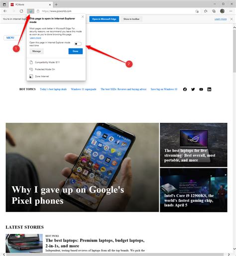 How To Use Internet Explorer Mode In Microsoft Edge Pcworld