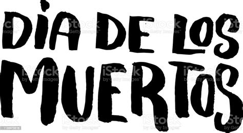 디아 드 로스 무에르토 흰색 배경에 문구를 레터링합니다 포스터 카드 배너에 대 한 디자인 요소입니다 벡터 일러스트레이션