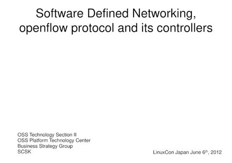Pdf Software Defined Networking Openflow Protocol And Its · Software Defined Networking