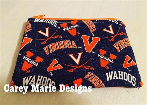 UVA Pouch Uva Wahoowa Wahoo Cavalier Virginia Uva Fabric Etsy