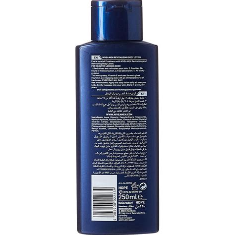 Nivea Men Body Lotion For Me Revitalizing Vitamin E Normal Skin