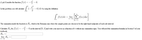 Solved Consider The Function Fx X22 6 In This