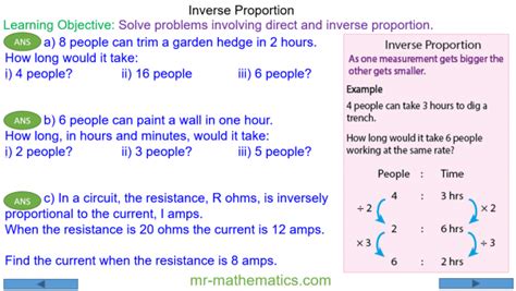 Inverse Variation Real Life Examples