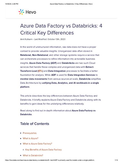 azure data factory vs databricks 4 key differences hevo pdf