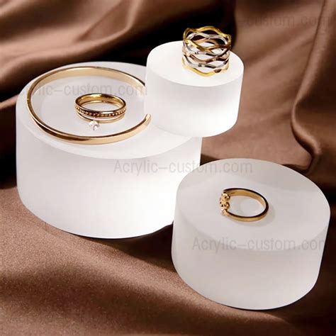 Jewelry Ring Display Block Frosted Plexiglass Block