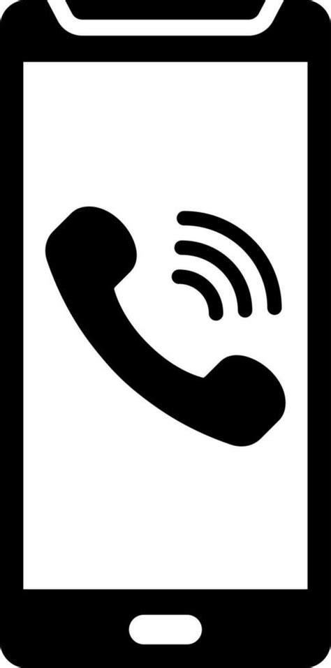 Phone Call On Smartphone Screen Icon Or Symbol 24281108 Vector Art At Vecteezy