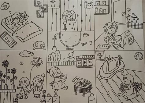 简笔画创编 家庭主题简笔画创编 苗苗知道
