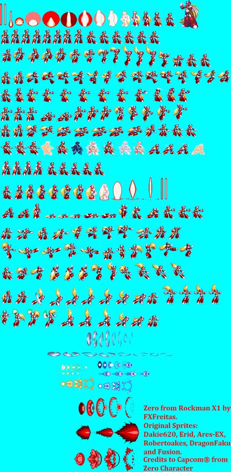 Megaman Zero Sprites 32 Bit X1 Zero And Axl Requests