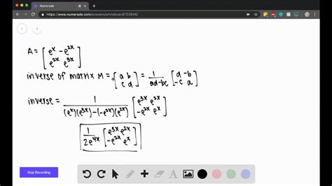 ⏩solved 57 60 When Do Matrices Have Inverses Find The Inverse Of… Numerade