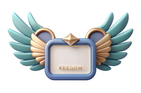 Flat Plus Size Model Wings Border Frame With Freedom Text Concept As A Border Frame Design