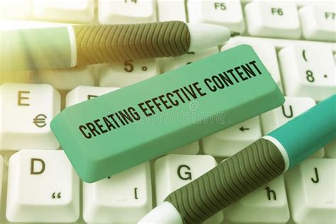 Hand Writing Sign Creating Effective Content Concept Meaning Valuable Information Informative