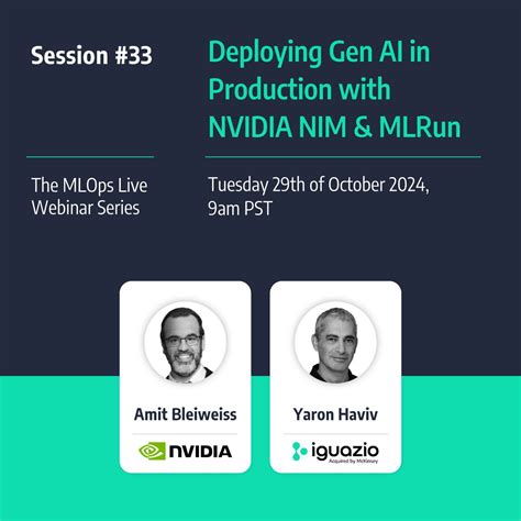 Iguazio Acquired By Mckinsey On Linkedin Llm Nvidia Mlrun Nim