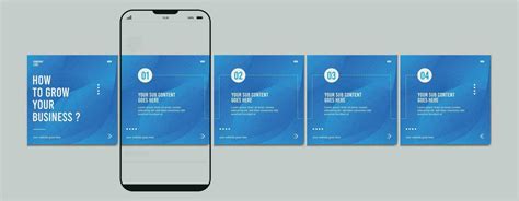 Set Of Carousel Post Template Editable Carousel Post Social Media