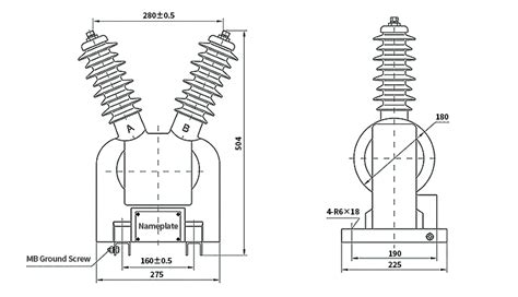 Single Phase Potential Transformer 12kv Insulation Voltage 10000 100v