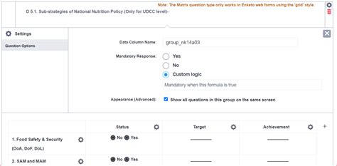 Creating A Skip Logic To A Matrix Question Form Building Kobotoolbox Community Forum Creating A Skip Logic To A Matrix Question Form Building Kobotoolbox Community Forum