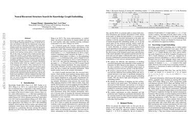 Interstellar Searching Recurrent Architecture For Knowledge Graph