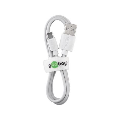 Goobay USB A Naar Micro USB Kabel Snoer Oplader Wit Bol Com