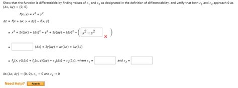 Solved Show That The Function Is Differentiable By Finding Chegg