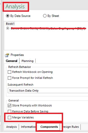 Analysis For Office Merge Certain Variable Sap Community