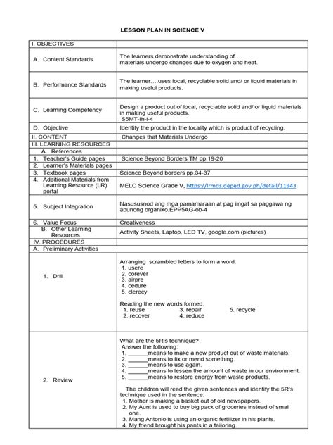 2 Lesson Plan Formulating Formula Patterns 2 Autosaved Pdf