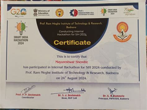 Mayureshwar Shendre On Linkedin 🌟 Exciting News 🌟 I Am Thrilled To Share That I Participated