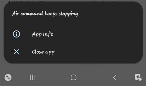 air command error message after new os update how to resolve r note20