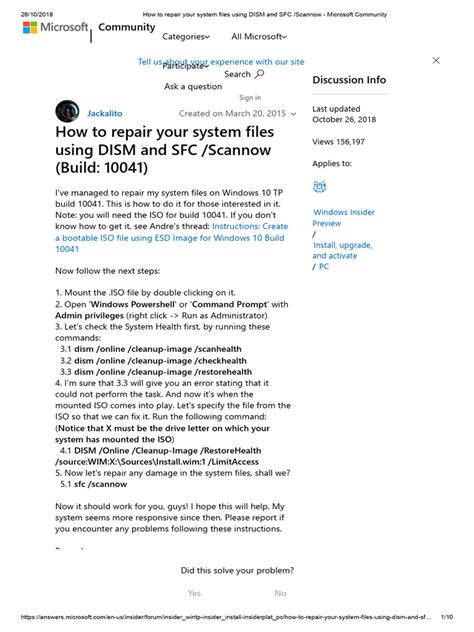How To Repair Your System Files Using Dism And Sfc Scannow