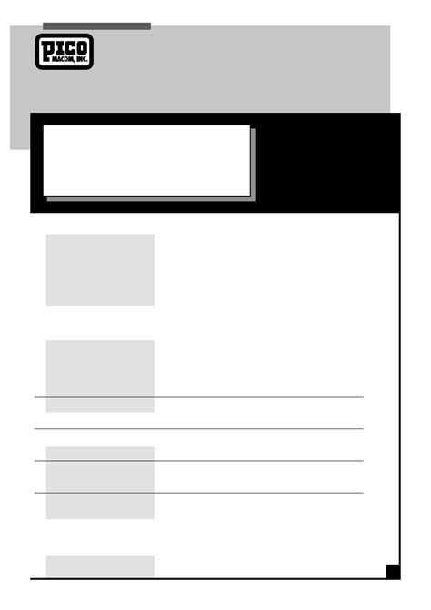 Pico Macom Tsms 16a User Manual 7 Pages Also For Tsms 2150x
