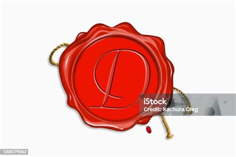 흰색 배경에 복사 공간이있는 빨간색 왁스 씰 로프와 문자와 아이콘 씰 왁스 사실스탬프 D 0명에 대한 스톡 벡터 아트 및 기타 이미지 Istock