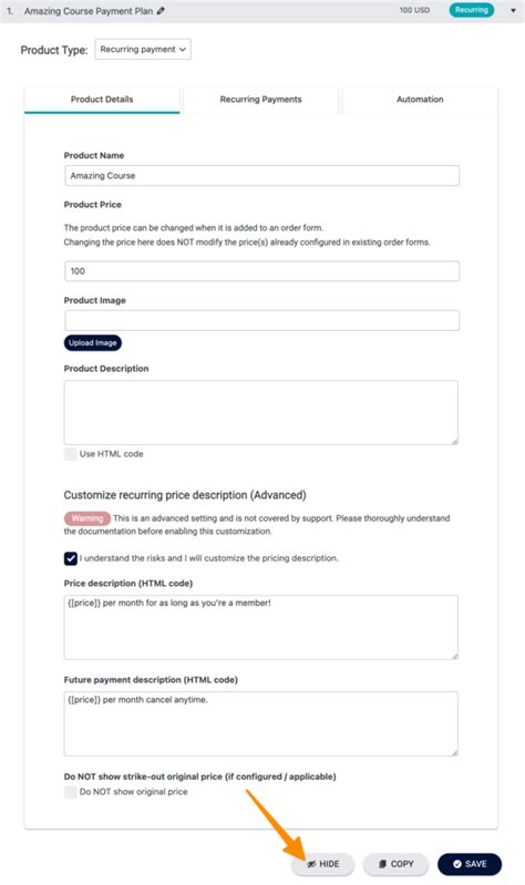 Sales Product Setup Tab In Accessally Kb Accessally