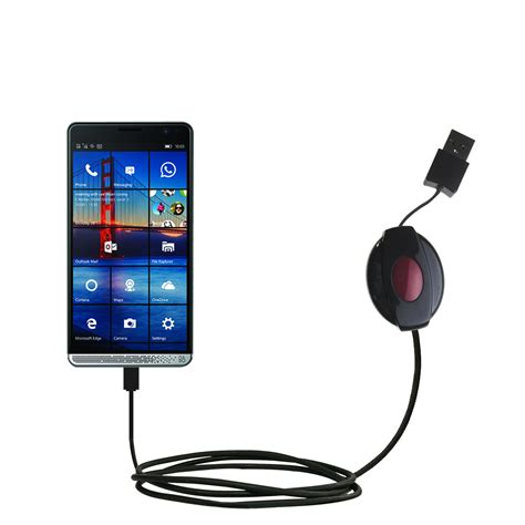USB Power Port Ready Retractable USB Charge USB Cable Wired Specifically For The HP Elite X3 And