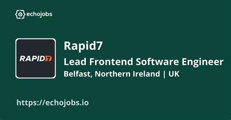 rapid7 is hiring lead frontend software engineer insightcloudsec uk ireland belfast