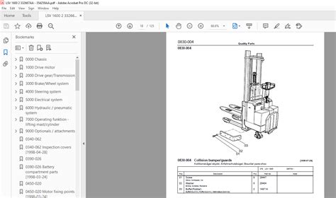 Bt Forklift Lsv 1600 2 Quality Parts Manual 332667aa 354259aa
