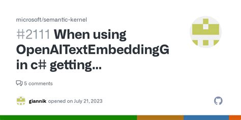 When Using OpenAITextEmbeddingGenerationService In C Getting