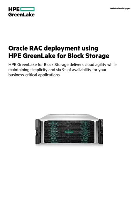oracle rac deployment using hpe greenlake for block storage