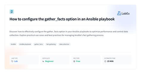 How To Configure The Gatherfacts Option In An Ansible Playbook Labex