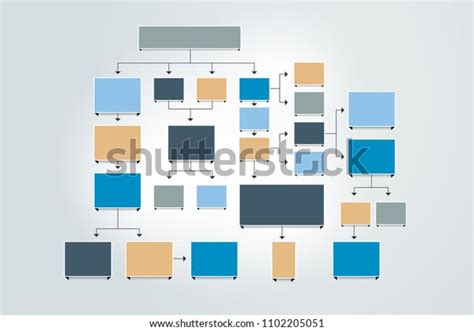 Fowchart Chart Scheme Diagram Template Infographic Stock Vector