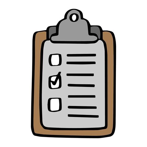 A Clipboard With A Checklist And A Checkmark Next To The Top Item Vector Art At Vecteezy