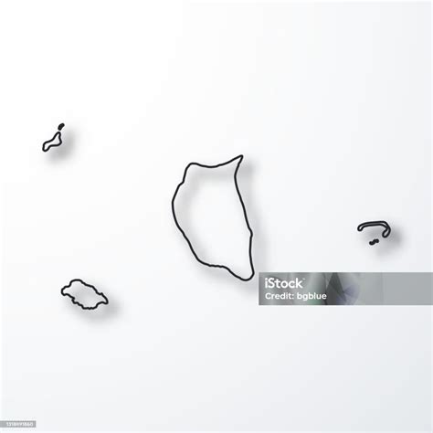 핏케언 제도 지도 흰색 배경에 그림자가 있는 블랙 윤곽선 0명에 대한 스톡 벡터 아트 및 기타 이미지 0명 개념 개념 기호 Istock