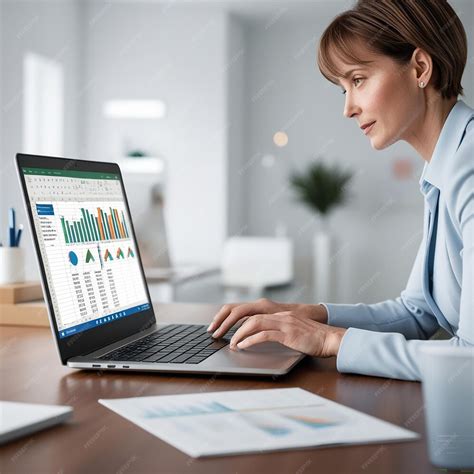 Analyzing Data With Microsoft Excel Premium Ai Generated Image