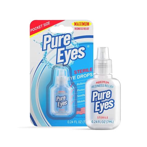 Pure Eyes Sterile Eye Drops Pocket Size 024fl 12pk Nimbus Imports