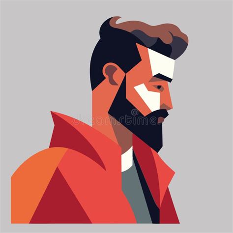 Men Beard Face Side View Vector Illustration Stock Vector Illustration Of Vector Human 283460950