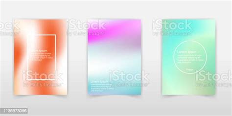 홀로그램 포스터 세트입니다 추상적인 배경입니다 그라데이션 메쉬 스펙트럼 홀로그램 포스터입니다 90 년대 80 년대 복고 스타일 책 연간 모바일 인터페이스 웹 응용 프로그램에