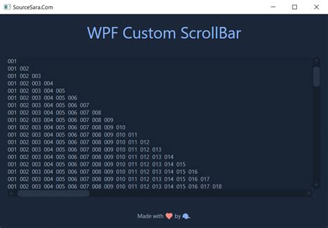 آموزش ساخت Scrollbar سفارشی در Wpf سورس سرا